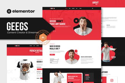 Geegs - Content Creator & Streamer Theme - SiteMakers™