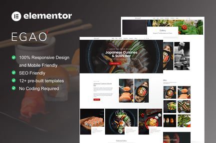 Egao - Japanese Restaurant & Sushi Bar Theme - SiteMakers™