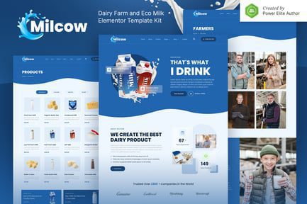 Milcow – Dairy Farm & Eco Milk Theme - SiteMakers™