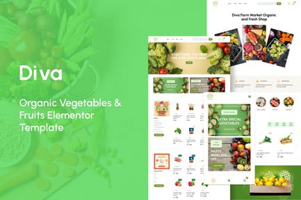 Diva - Organic Vegetables & Fruits Theme - SiteMakers™