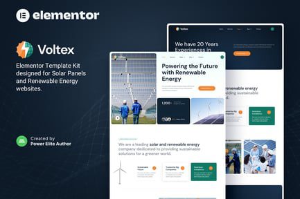 Voltex – Solar Panels & Renewable Energy Company Theme - SiteMakers™