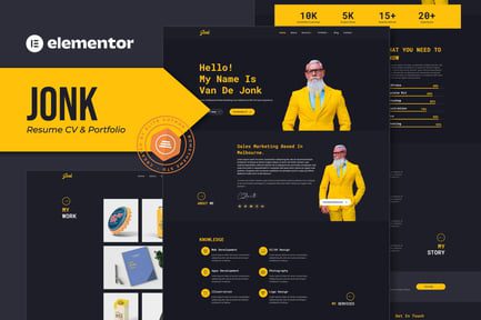 Jonk - Resume CV & Portfolio Theme - SiteMakers™